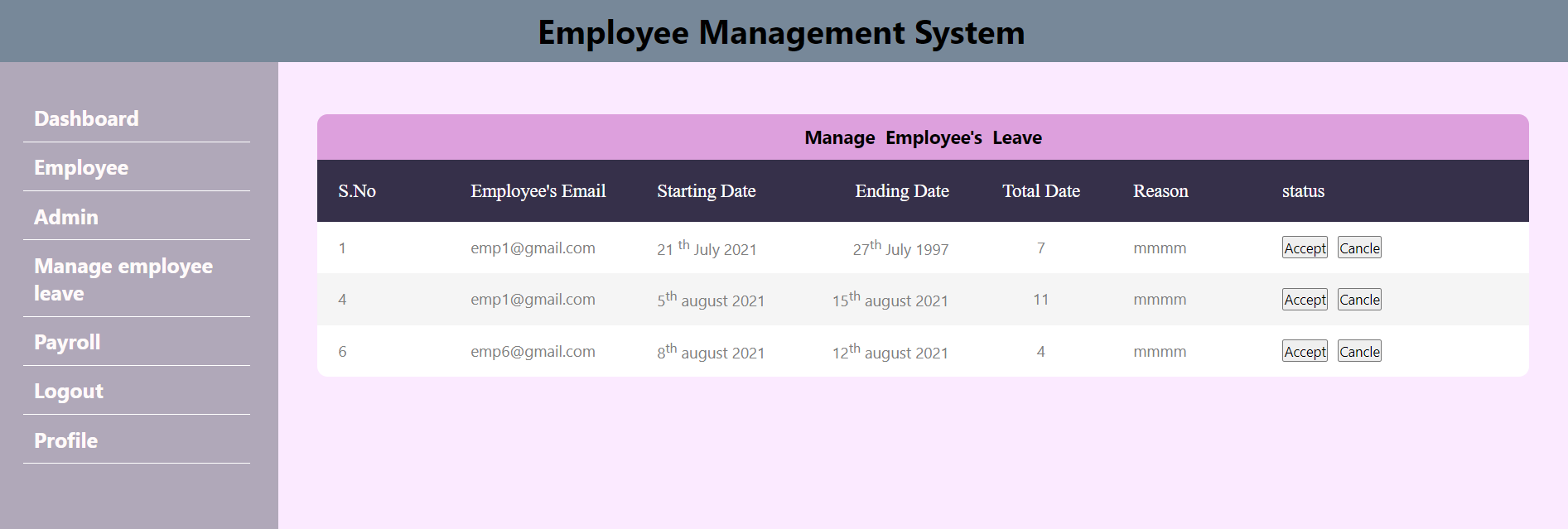 Employee Management System